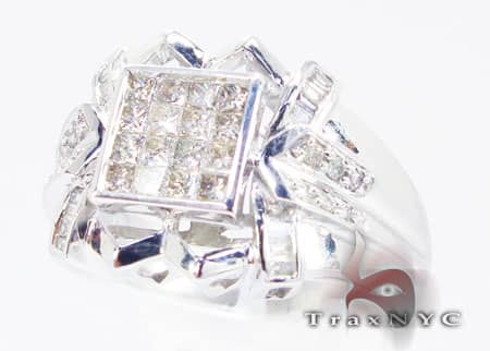 Hypno Ring Mens Diamond Ring White Gold 14k Princess